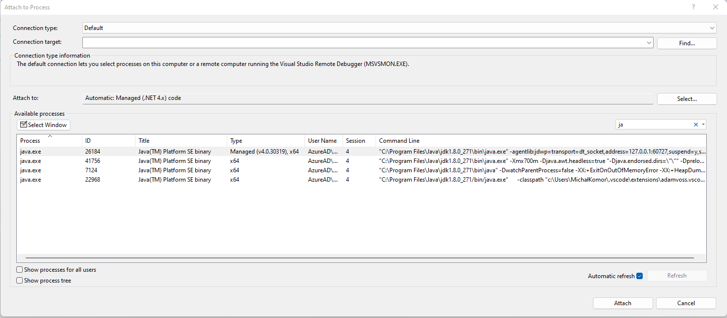 Debugging .NET code called from Java